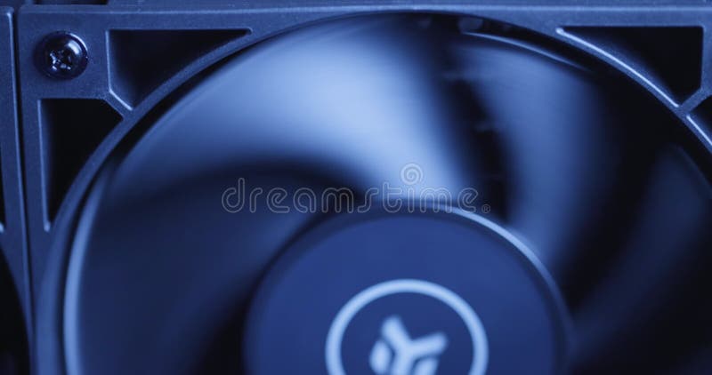 Ventilation Fan Spinning in Computer Case Stock Video - Video of ...