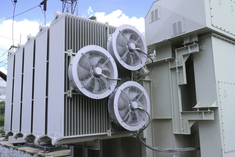 Ventilation Fans of a Power Transformer Stock Image - Image of ...