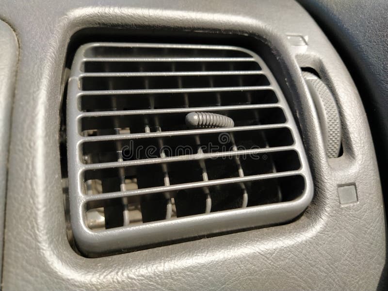 Ventilation Grill in the Passenger Compartment. Gray Car Interior. Car ...
