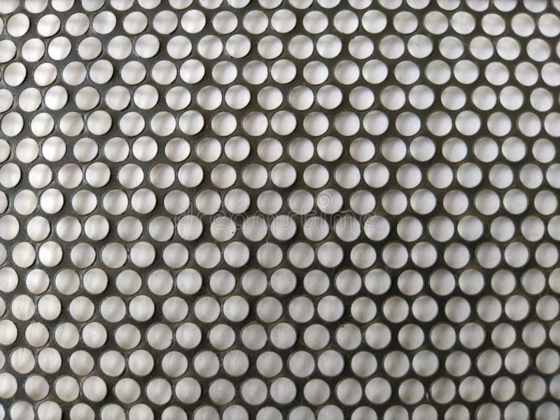 Ventilation Mesh in the Computer. Metal Surface with Round Numerous ...