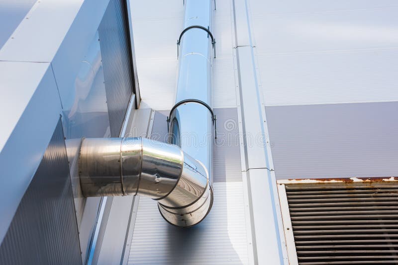 Ventilation Pipe and Grille on the Facade of a Modern Building Stock ...