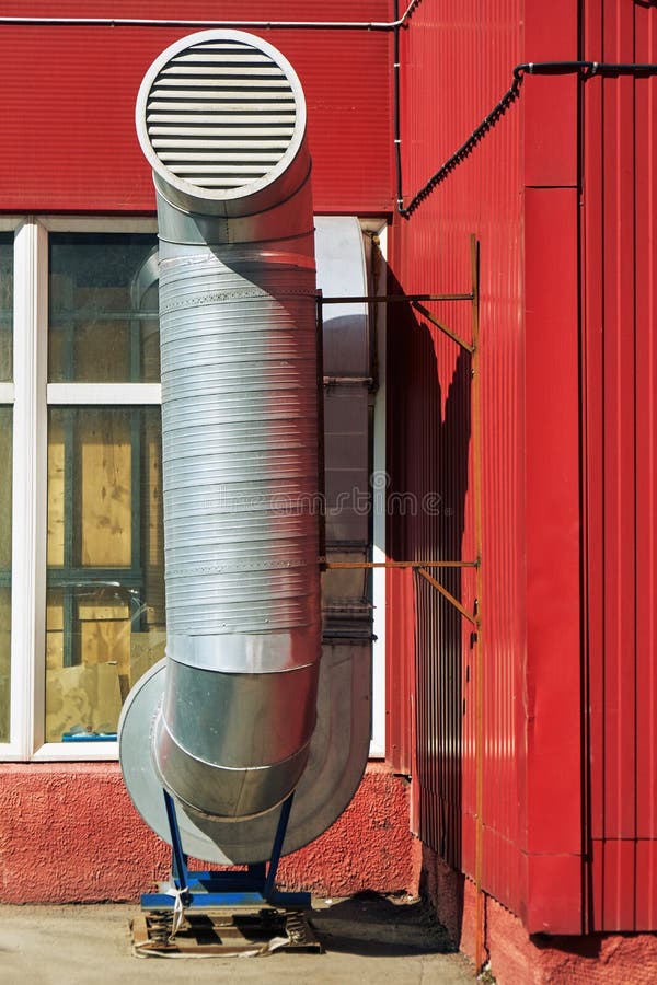 Ventilation Pipe Outside Building Stock Photo - Image of power ...