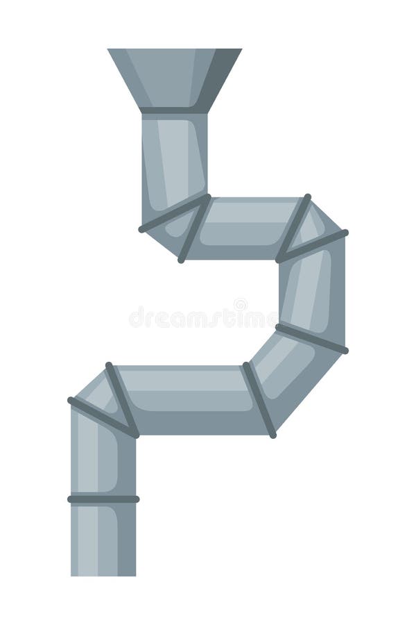 Ventilation Pipe. Vent System Element. Isolated Cartoon Part Stock ...