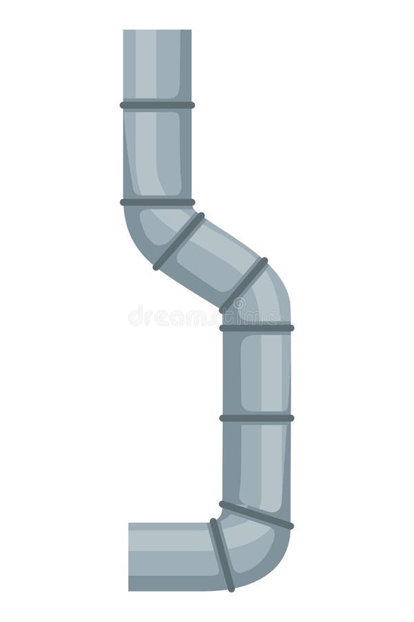 Ventilation Pipe. Vent System Element. Isolated Cartoon Part Stock ...