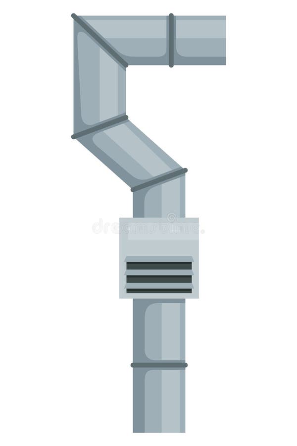Ventilation Pipe. Vent System Element. Isolated Cartoon Part Stock ...