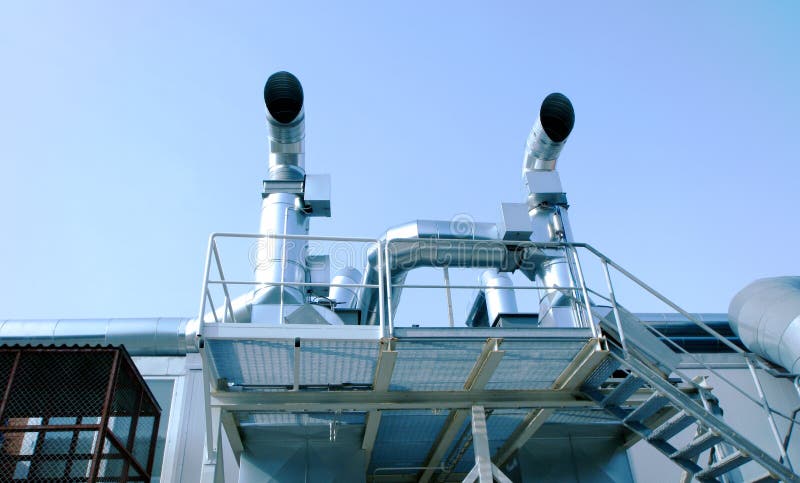 Ventilation Pipes of an Air Condition Stock Image - Image of ...