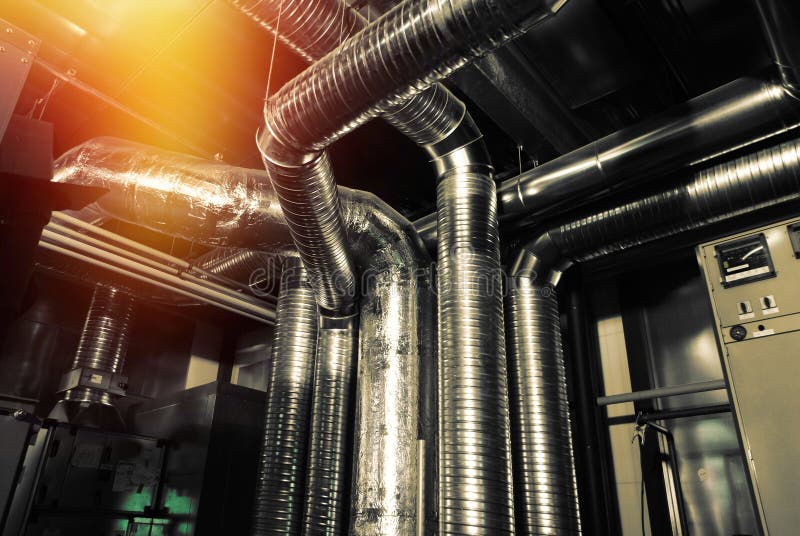 Ventilation Pipes of an Air Condition Stock Photo - Image of pipeline ...