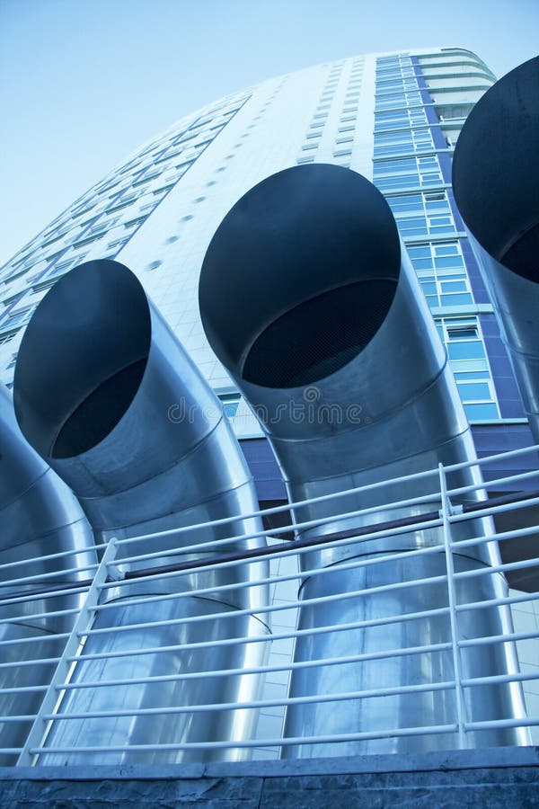 Red Air Vents stock photo. Image of design, building, vents - 9728788