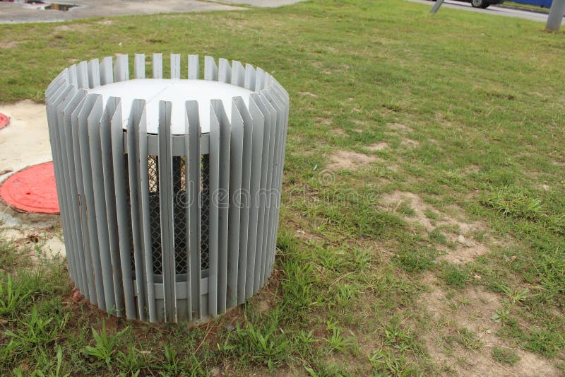 The Ventilation Shaft Sticks Out of the Ground and is Covered with a ...