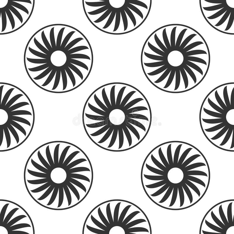Ventilation Sign Icon. Ventilator Symbol Icon Seamless Pattern Stock ...