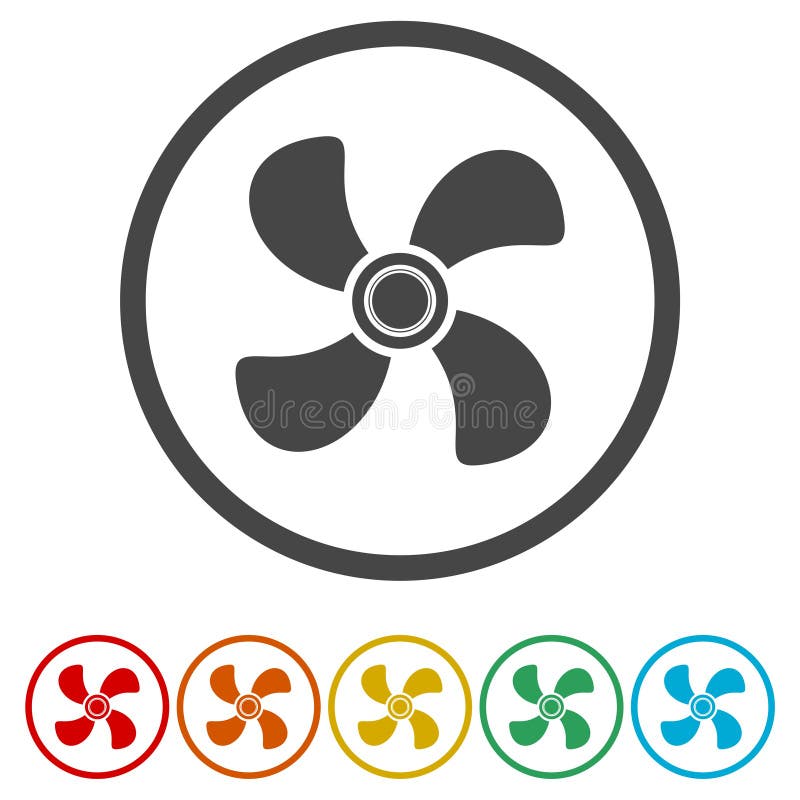 Ventilation Sign Icon. Ventilator Symbol Stock Vector - Illustration of ...