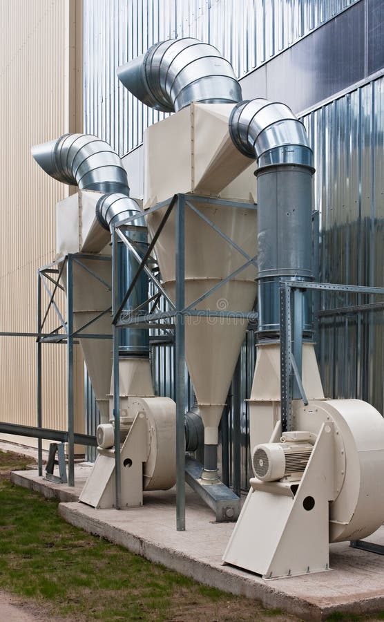 Old Ventilation System, Rusty Duct on the Facade of the Building. Stock ...