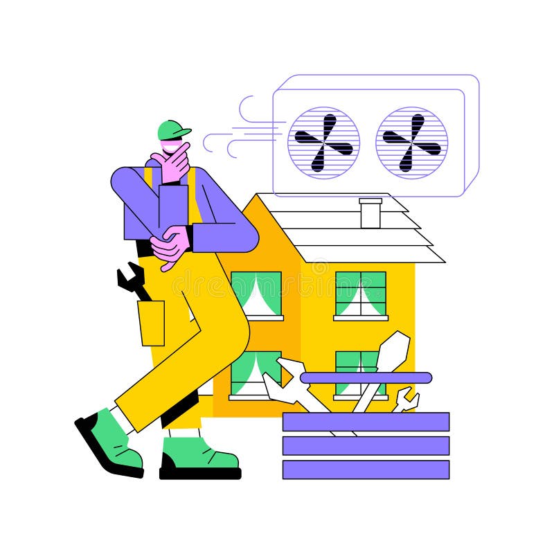 Ventilation System Abstract Concept Vector Illustration. Stock Vector ...