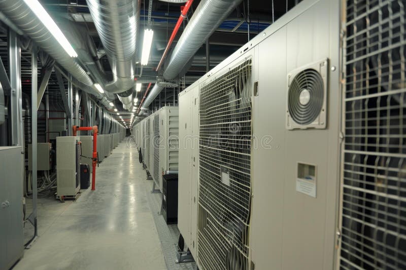 Ventilation System Cooling Down Servers in a Modern Data Center Stock ...