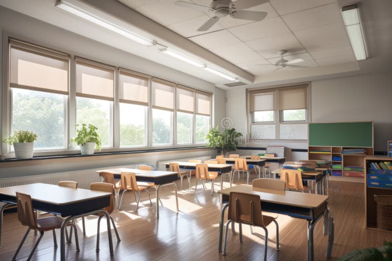 Ventilation System in a Classroom, Bringing Fresh Air and Removing ...