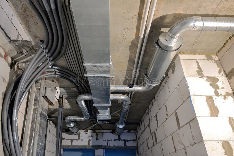 Ventilation System and Electrical Cables in a Building Under ...