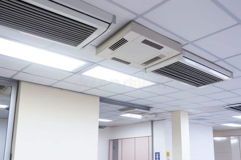 Ventilation System with Heat Recovery in a Ceiling Stock Image - Image ...