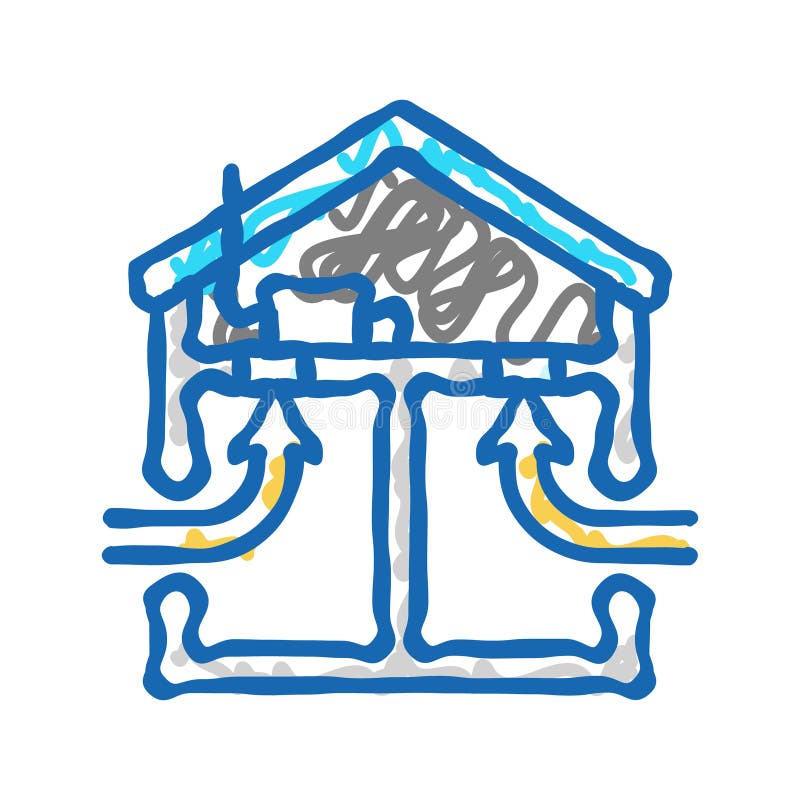 Ventilation System Icon Doodle Illustration Stock Vector - Illustration ...