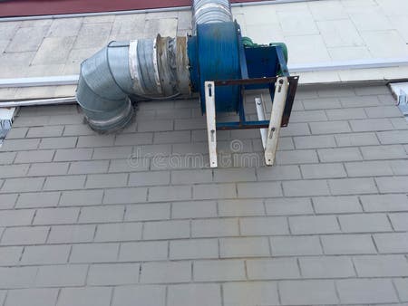 Ventilation System Installed on the Outer Wall of a Building ...