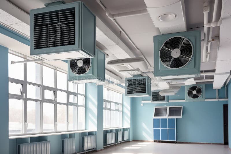 Ventilation System with Multiple Fans and Filters, Providing Clean and ...
