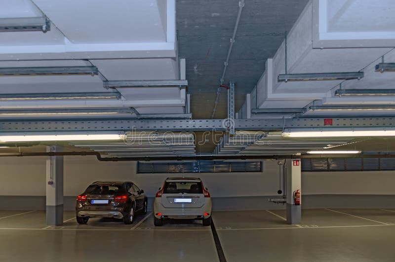 Ventilation System in an Underground Garage Stock Photo - Image of ...