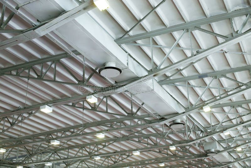 Ventilation Systems in the Hangar Under Roof Stock Photo - Image of ...