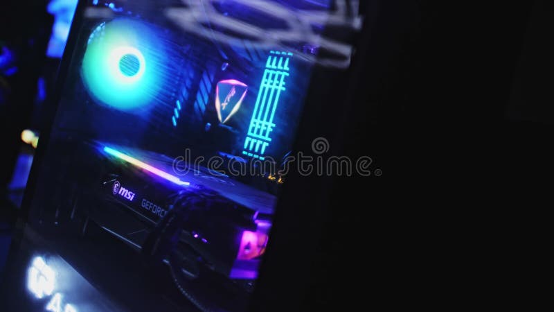 Ventilation in Unit of Computer for Cooling of Processor Stock Video ...