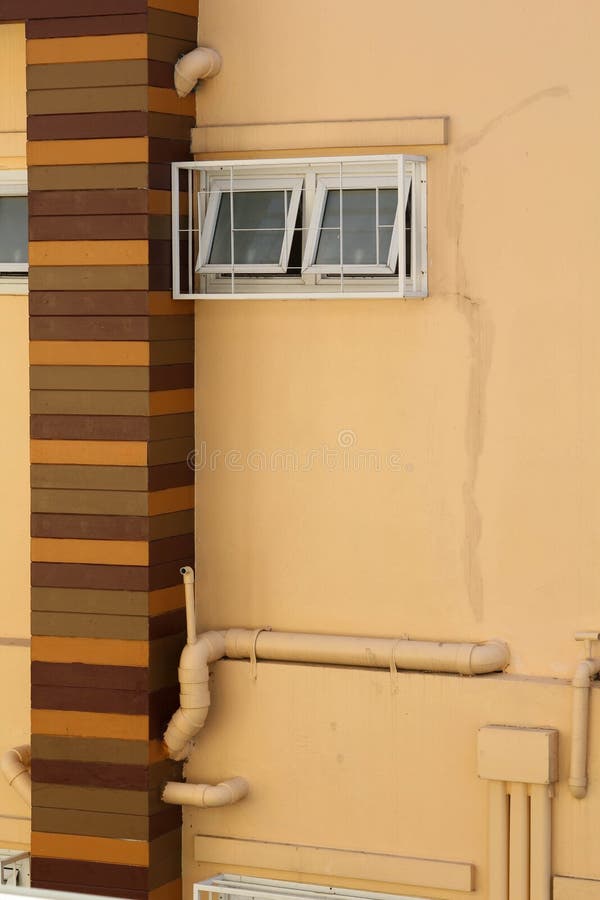 Ventilation Windows on Wall. Stock Image - Image of house, aluminum ...