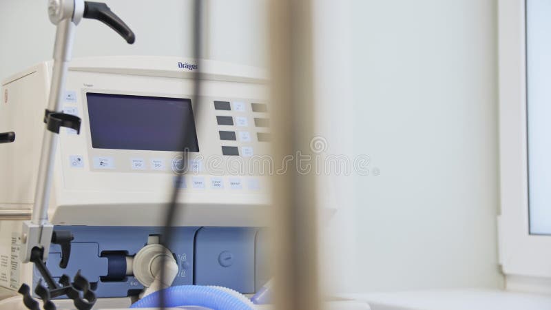 Ventilator Control Panel with Screen in Intensive Care Ward Stock ...