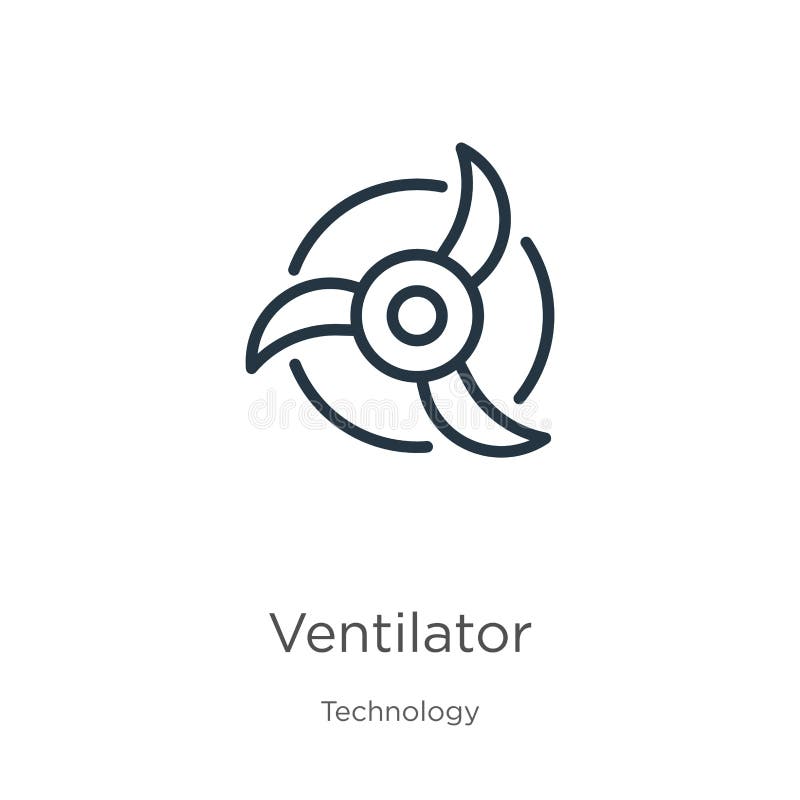 Ventilator Icon. Thin Linear Ventilator Outline Icon Isolated on White ...