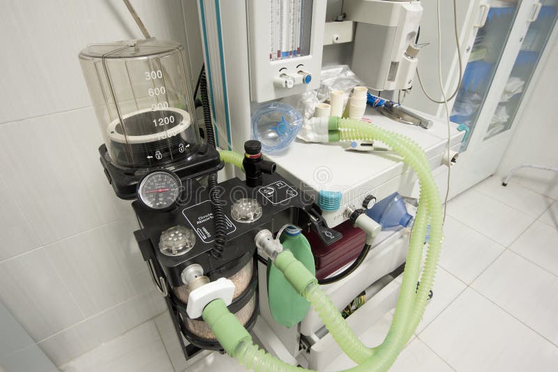 Ventilator Machine in Hospital Operating Room Stock Photo - Image of ...