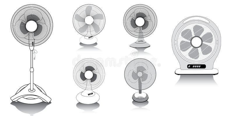 VENTILATOR VECTOR SET stock vector. Illustration of water - 45369009