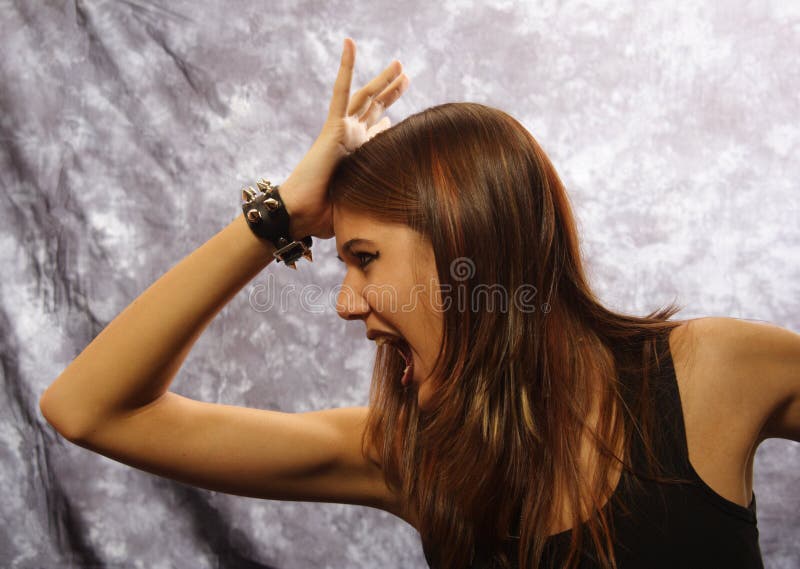 Venting stock photo. Image of race, headaches, girl, rage - 1603766