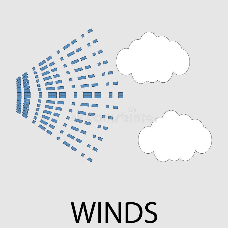 Vents de temps d'icône illustration de vecteur. Illustration du tempête ...