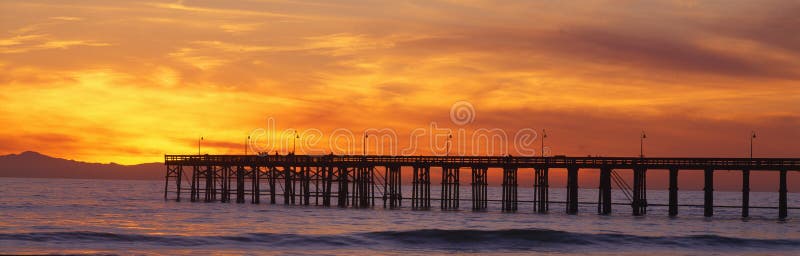 Ventura Pier at sunset. stock photo. Image of coastal - 23176066