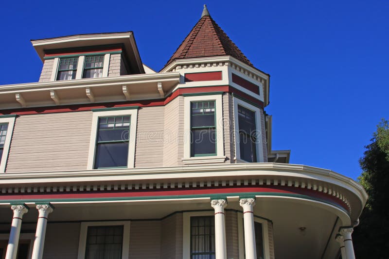 Blue Victorian Home stock image. Image of elegant, trim - 13106793