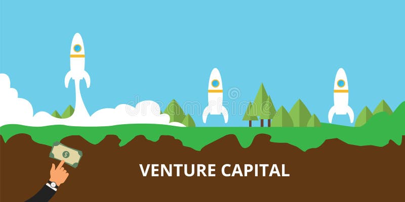 Venture Capital Launch Their Startup Stock Vector - Illustration of ...