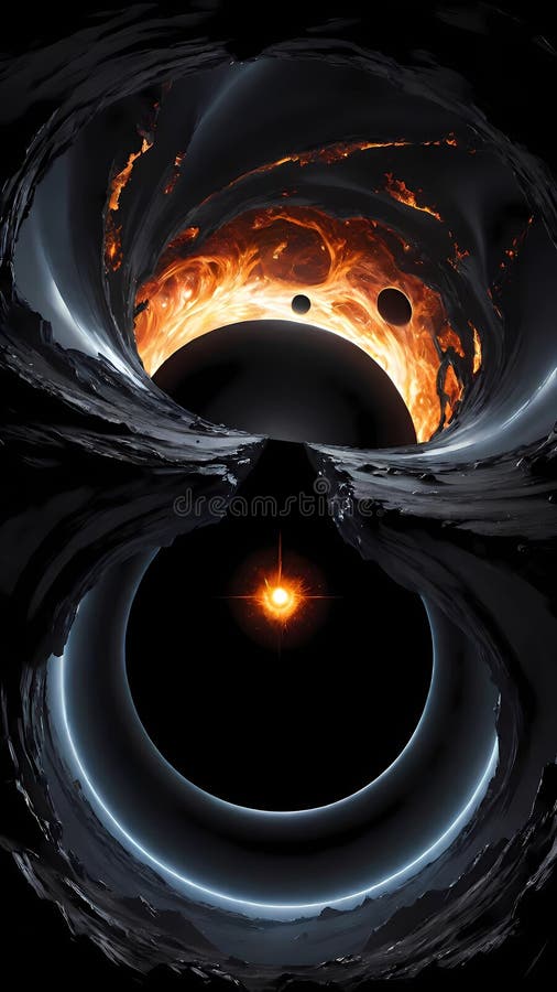 Celestial Vortex a Look Inside the Black Holes Illustration Wallpaper ...