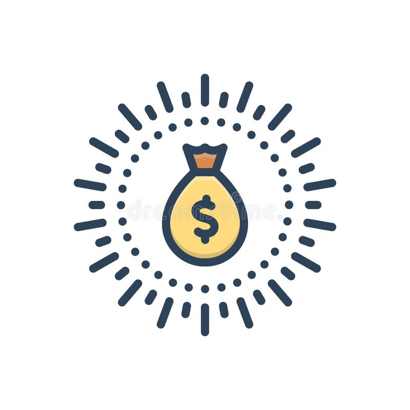 Color Illustration Icon for Ventures, Investment and Capital Stock ...