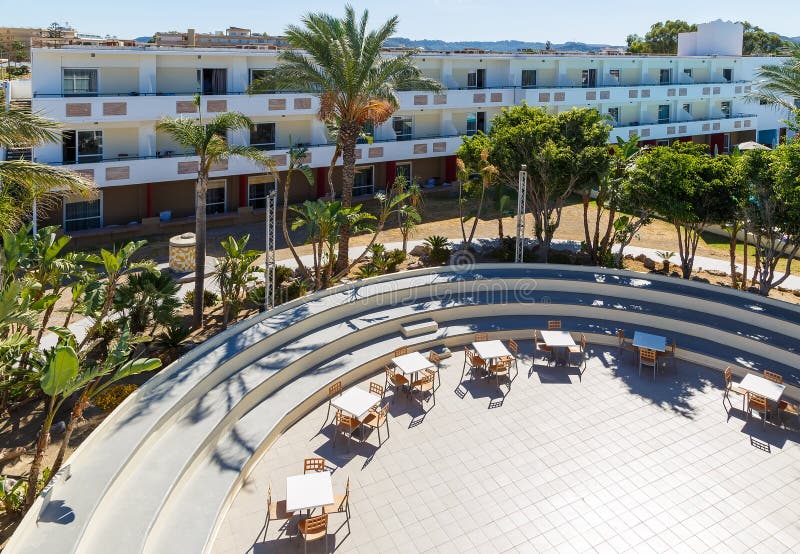 Venue for Animation and Views of the Hotel Europe Greece Stock Image ...