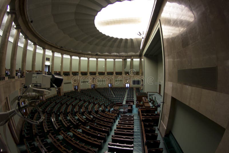 Venue of the Polish Government Editorial Stock Photo - Image of lectern ...