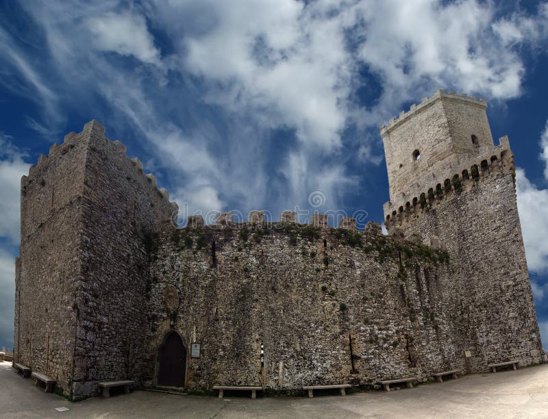 Venus Castle at Erice, Sicily, Italy Stock Photo - Image of citadel ...