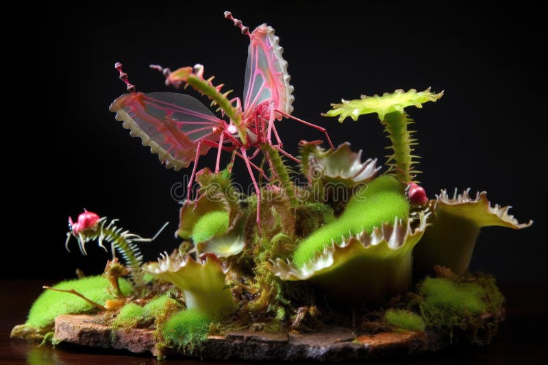 Venus Flytrap in Action, Showcasing Mechanisms of Entrapment Stock ...
