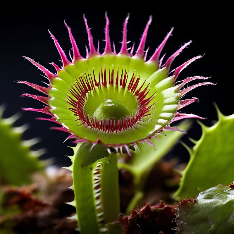 Venus Flytrap Dionaea Muscipula a Carnivorous Plant with Hingd Stock ...