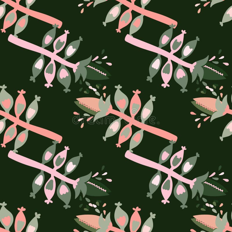 Venus Flytrap Flower Seamless Pattern. Contemporary Botanical Floral ...