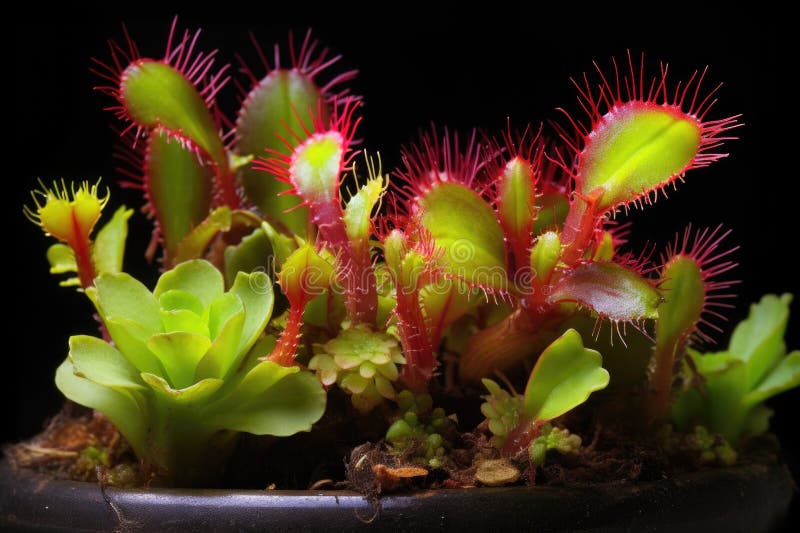 Venus Flytraps Vibrant Colors Attracting Insects Stock Image - Image of ...