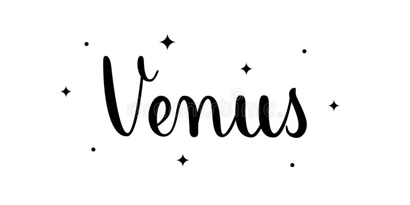 Venus. Handwritten Name of the Planet Isolated on White Background ... Venus. Handwritten Name of the Planet Isolated on White Background ...