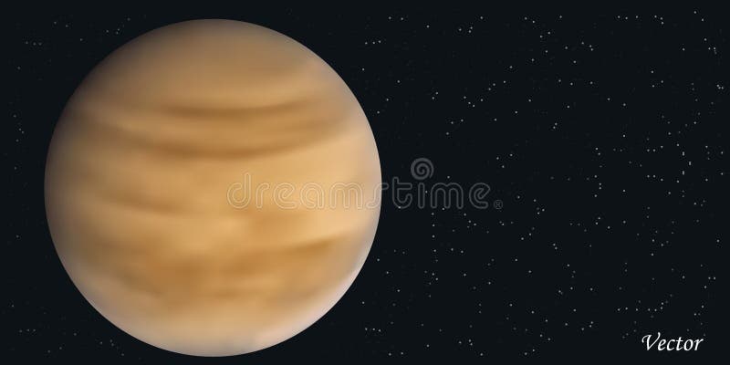 Venus Planet and Galaxy. Solar System Vector Background. Stock Vector ...