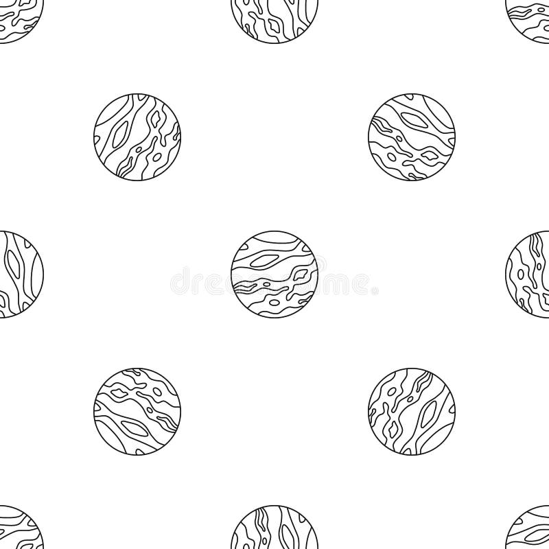 Venus Planet Pattern Seamless Vector Stock Vector - Illustration of ...