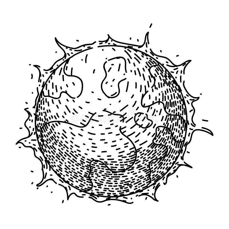 Venus Planet Sketch Hand Drawn Vector Stock Illustration - Illustration ...